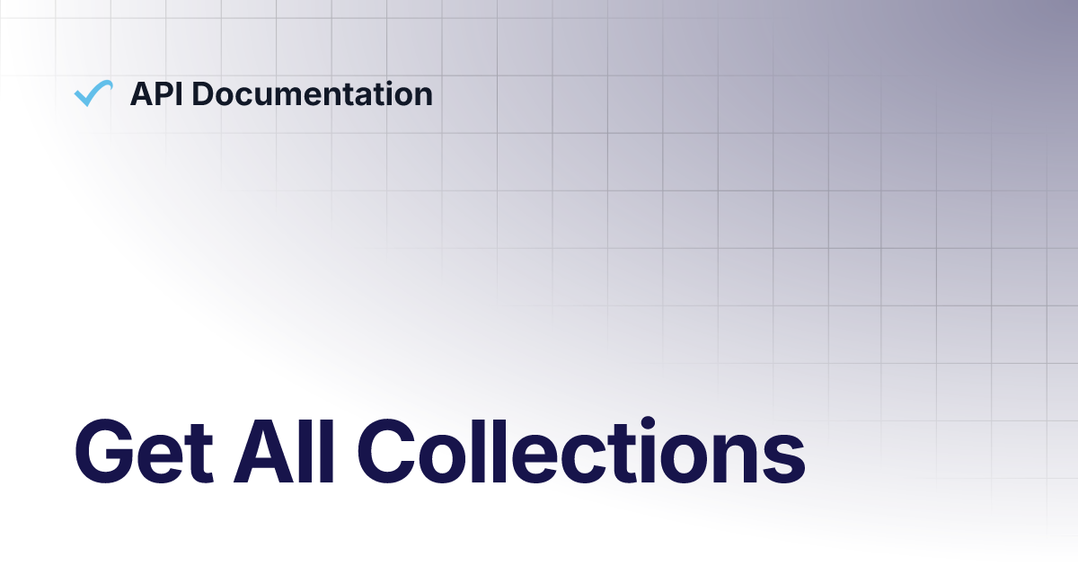 Get All Collections | API Documentation